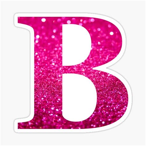 Letter B Pink Glitter Stickers For Sale Glitter Stickers Free Printable Planner Stickers