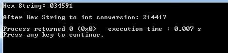 C Stoi Function To Convert String To Int