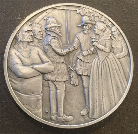 John Rolfe Marries Indian Pocahontas Ending Hostilities In Jamestown