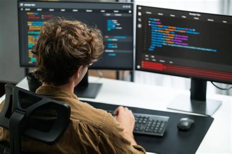 Premium Photo It Developer Working Online Software Development Coding