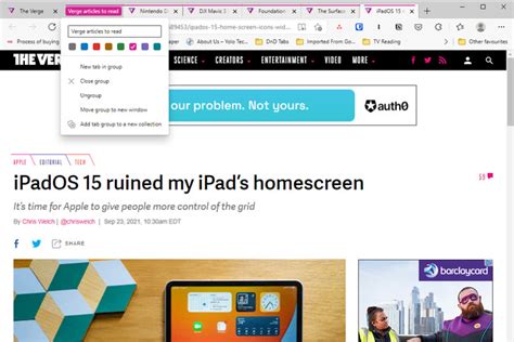 How To Use Microsoft Edges New Tab Groups Feature The Verge