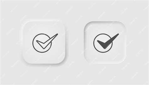 Neumorphism 스타일의 원형 아이콘 아이콘에 있는 체크마크 비즈니스 흰색 Ui Ux에 대한 아이콘 녹색 Cheklist 기호 Tick Ok 계약 긍정적 좋은 올바른