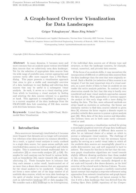 Pdf A Graph Based Overview Visualization For Data Landscapes · 226 A