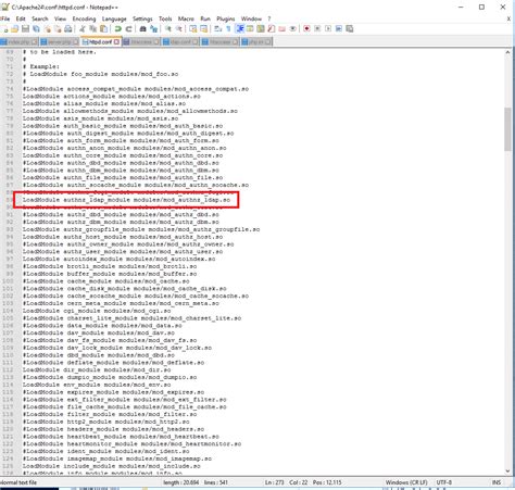 Abilitare La Configurazione Ldap Con Active Directory Su Apache 24 E