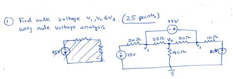 Solved Find Node Voltage V1 V2 V3 2 Noints Using Node Chegg