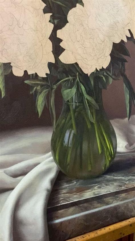 Цветы в стеклянной вазе In 2024 Kunst Gemälde Malerei Kunst