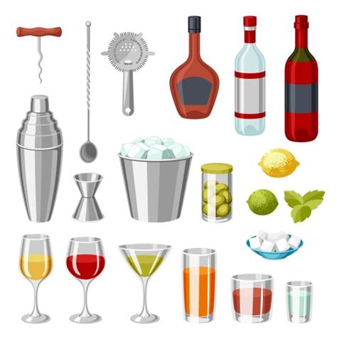 Cocktail Bar Essentials Royalty Free Vector Vectorstock