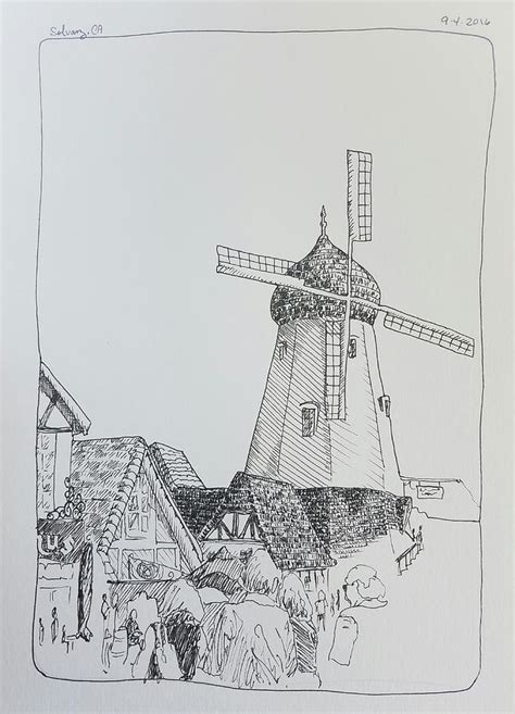 Solvang Ca Drawing By Noemie Sierra Fine Art America
