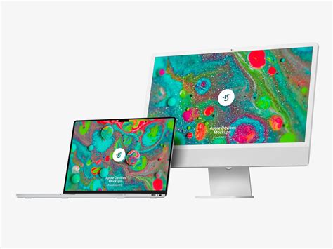 Macbook And Imac Mockup Side By Side By Lsgraphics