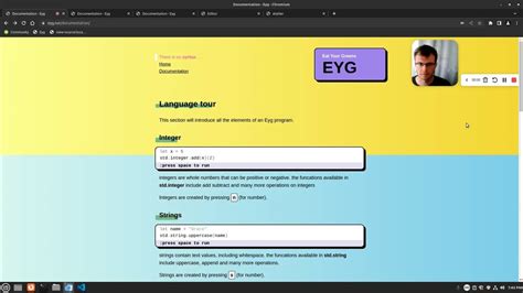 explaining eyg a portable language with no syntax but it does have controlled effects and sound