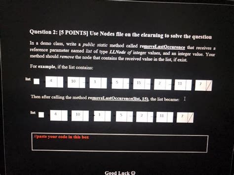 Solved Question POINTS Use Nodes File On The Chegg