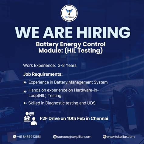 Tekpillar® On Linkedin Hiltesting Chennaijobs Python Batterymanagement Hil Engineeringjobs…