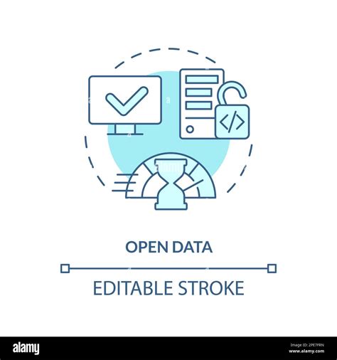 Open Data Turquoise Concept Icon Stock Vector Image And Art Alamy