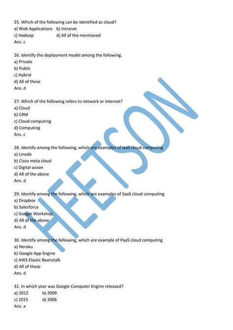 Iti Copa Cloud Computing Mcq Questions And Answers Pdf
