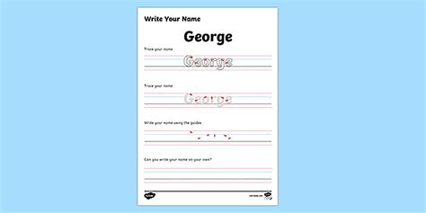 Eyfs Name Writing Worksheet Editable Name Writing Sheets