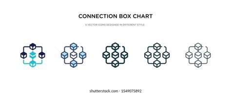 Connection Box Chart Icon Different Style Stock Vector Royalty Free 1549075892 Shutterstock