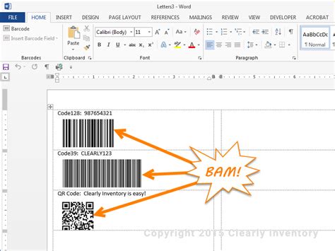 How To Print Barcodes With Excel And Word Clearly Inventory