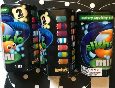 Mini Squishies Series 2 Blind Bags Lot Of 3 Slitherio Worms