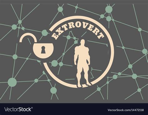 Extrovert Metaphor Icon Royalty Free Vector Image