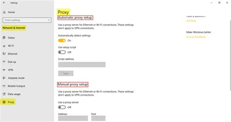 Network And Internet Settings In Windows