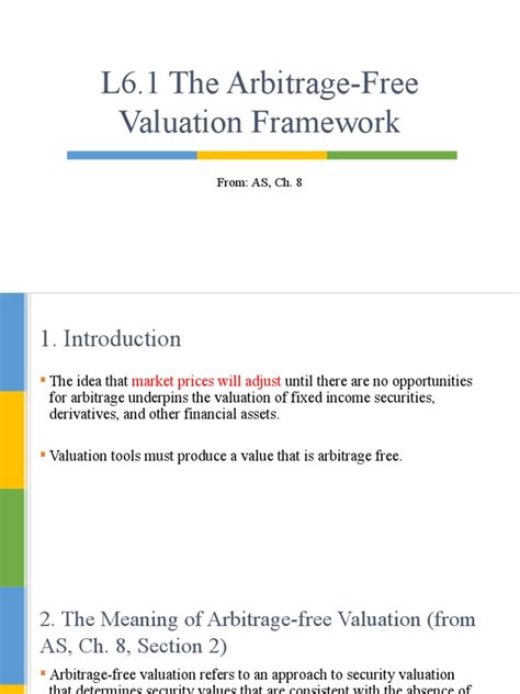L6 Ch 8 Interest Rate Trees And Arbitrage Free Valuation Pdf Arbitrage Bonds Finance