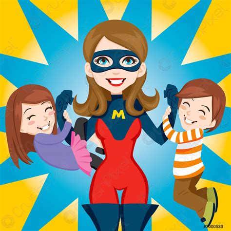 Super Hero Mom Stock Vector 3000533 Crushpixel