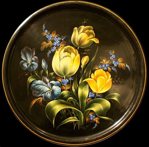 Пин от пользователя Guniz Sizmaz на доске Zhostovo Цветочное искусство Живопись на подносах