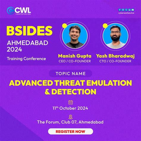 Bsidesahmedabad Registernow Cwl Cybersecurity Cyberwarfare Labs