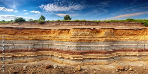 Geological Layers Of Earth In Deep Sand Pit Layers Geology Earth