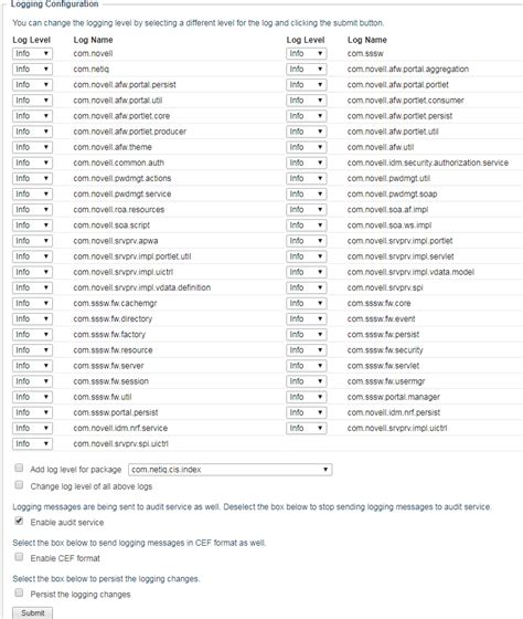 Selecting Events To Log Netiq Identity Manager Configuring Auditing In Identity Manager