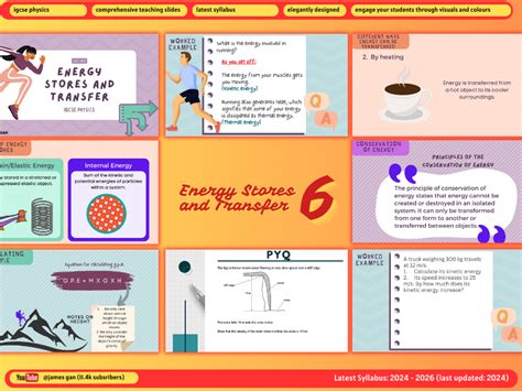 Chapter 6 25 Igcse Physics Energy Stores And Transfer [2025 2027] Teaching Resources