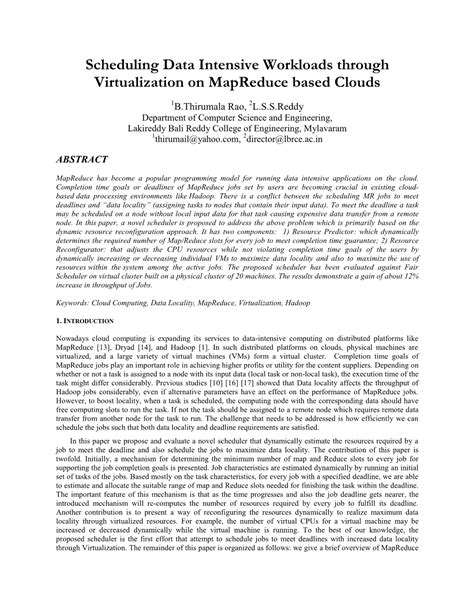 Scheduling Data Intensive Workloads Through Virtualization On Mapreduce Based Clouds Docslib