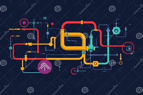 Gas Pipeline Flow Infographic Illustrating Connections And Dynamics In