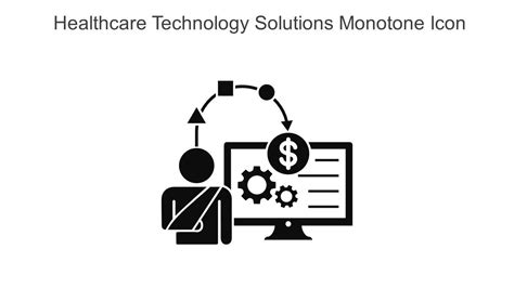 Healthcare Technology Solutions Monotone Icon In Powerpoint Pptx Png And Editable Eps Format Ppt