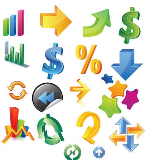 Statistics Symbols Vector Set Free Download