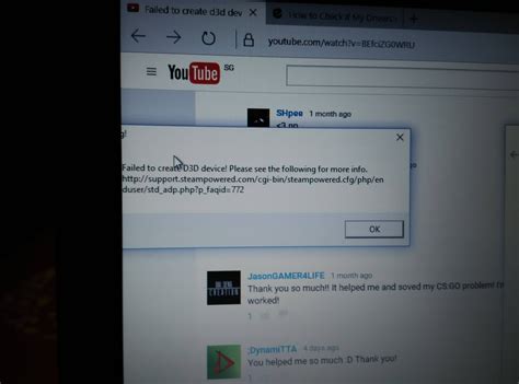 Failed To Create A D3d Device Globaloffensive