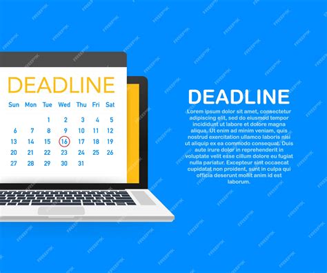 Plantilla De Fechas Y Plazos Vector Premium