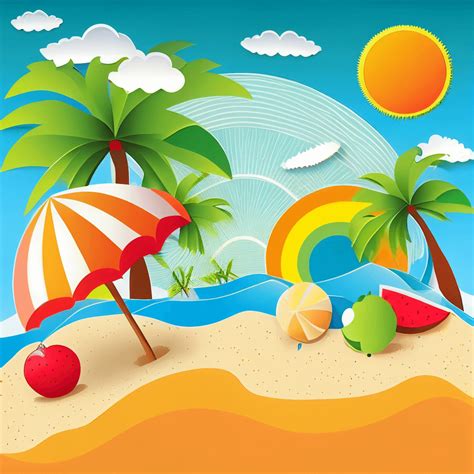 Summer Clipart Free Masterbundles