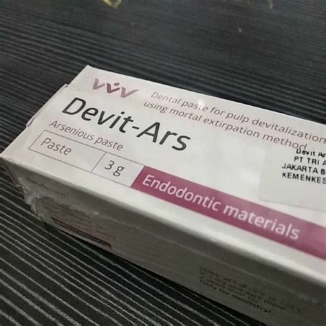 Jual Dental Devit Ars Devitalisasi Pulpa With Arsen Devit Ars Expired Date 2026 Bulan 12