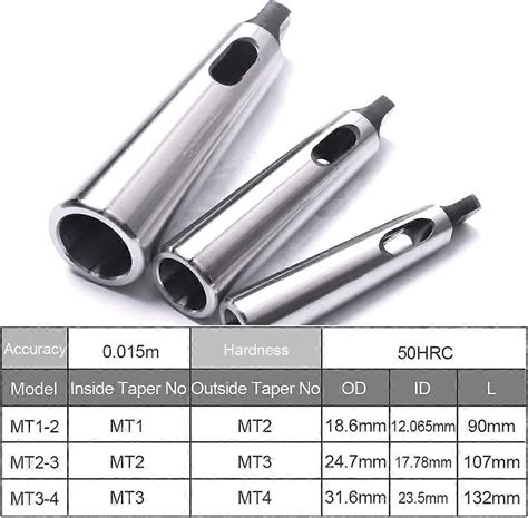 Morse Drill Sleeve Reducer Adapter For Milling Lathes Mt1 To Mt2 Mt3