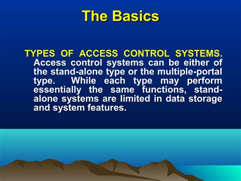 Access Control Basics 2 Ppt