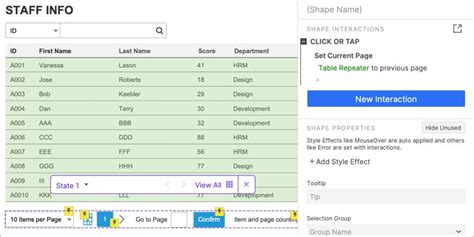 Axure Tutorial Making Backend Table Template Repeater Interaction T