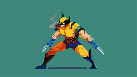 Wolverine 8 Bit Pixel Art Wallpaper Hd Superheroes Wallpapers 4k