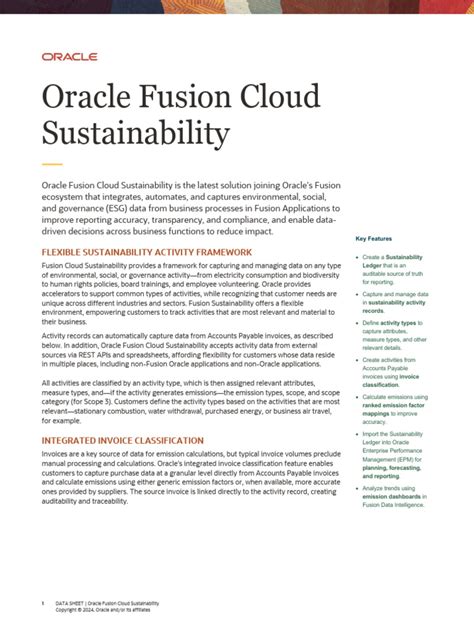 Oracle Fusion Sustainability Ds Pdf