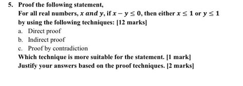 Solved Proof The Following Statement For All Real Numbers Chegg