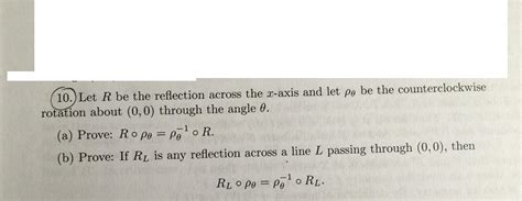 Solved Let R Be Across The X Axis And Let P Theta Be The Chegg