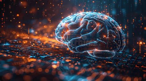 Binary Ai Fabric Neural Cognitive Map Stock Illustration Illustration Of Digital Coded