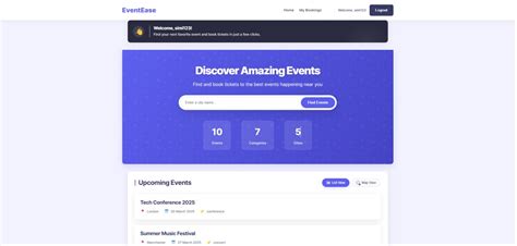 React Eventease Webdevelopment Nodejs Javascript Techinnovation