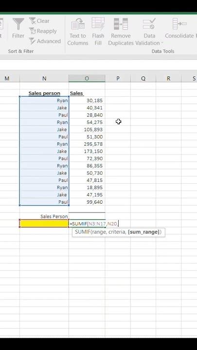 Sum If Function Exceltips Excel Accounting Office Exceltutorial