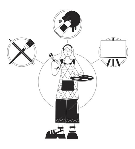 크리에이터 아키타입 Bw 개념 ⁇ 터 스 ⁇ 일러스트레이션 아티스트 컬러 팔 ⁇ 2d 만화 평평한 선 단색 캐릭터 웹 Ui 디자인 심리학 편집 가능한 고립 된 윤 ⁇ 영웅